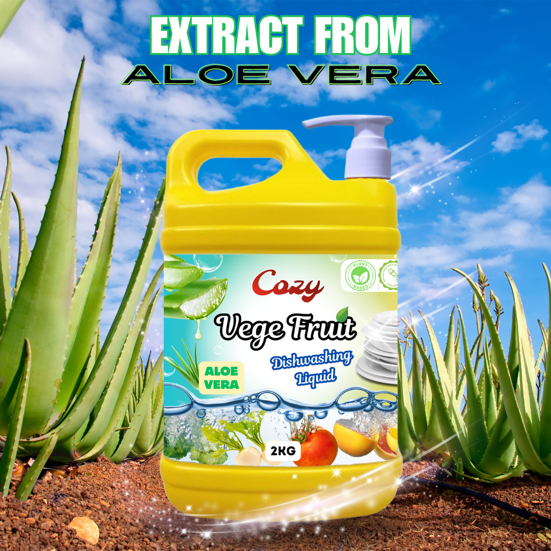 Cozy Vege Fruit Dishwashing Liquid 2L (Aloe Vera) | Shopee Malaysia