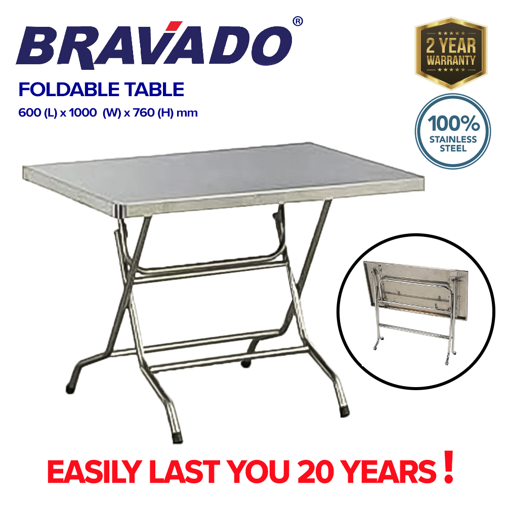 BRAVADO Foldable Table | Fully Stainless Steel Imported from Taiwan ...