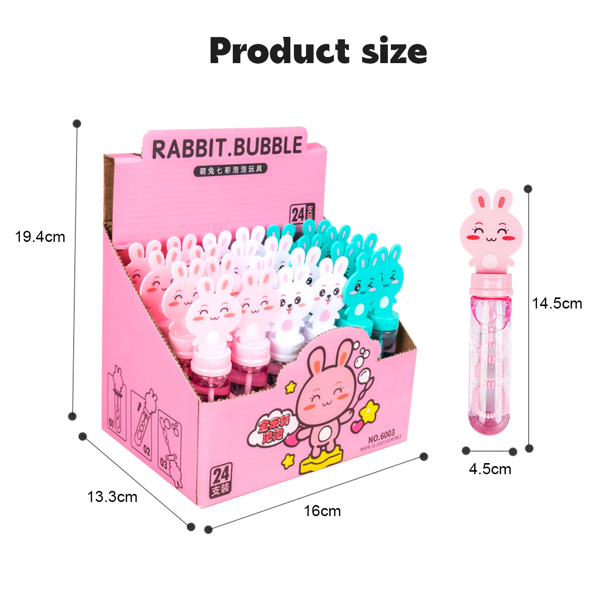 24Pcs Bubble Stick Children's Blow Outdoor Party Water Play Game Water ...