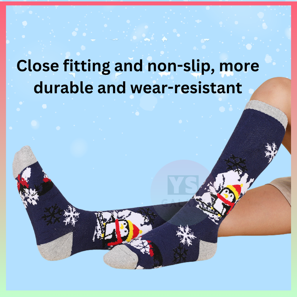 YS GALAXY Children Ski Socks 3 - 12 Tahun Cotton Winter Sock Kids non ...