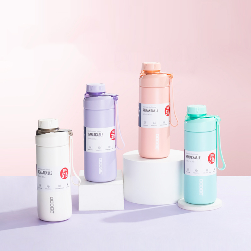 Dodge 520ml/670ml/750ml/830ml/1L Direct 316SS Stainless Steel Vacuum Flask Thermos Water Bottle ...