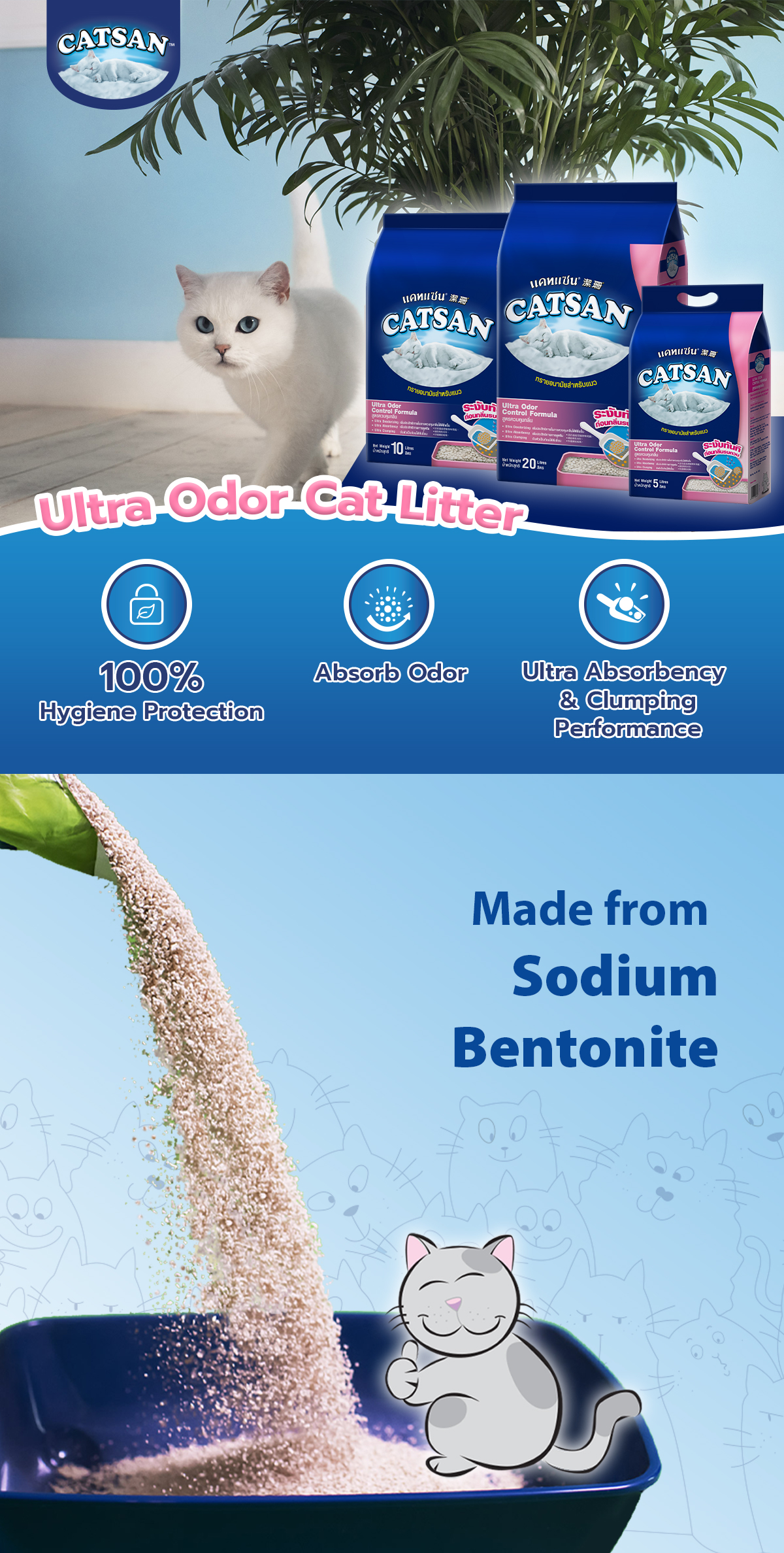 CATSAN Ultra Odor Cat Litter Sand for All Ages 5L | Shopee Malaysia