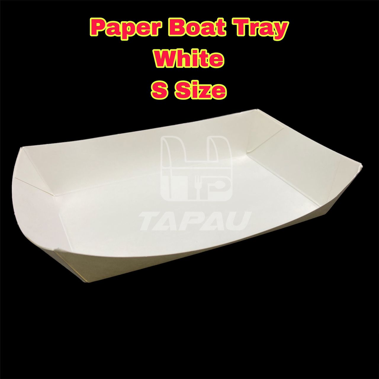 TAPAU - Boat Tray ( 50pcs± ) Paper Tray Food Grade - Disposable Paper ...