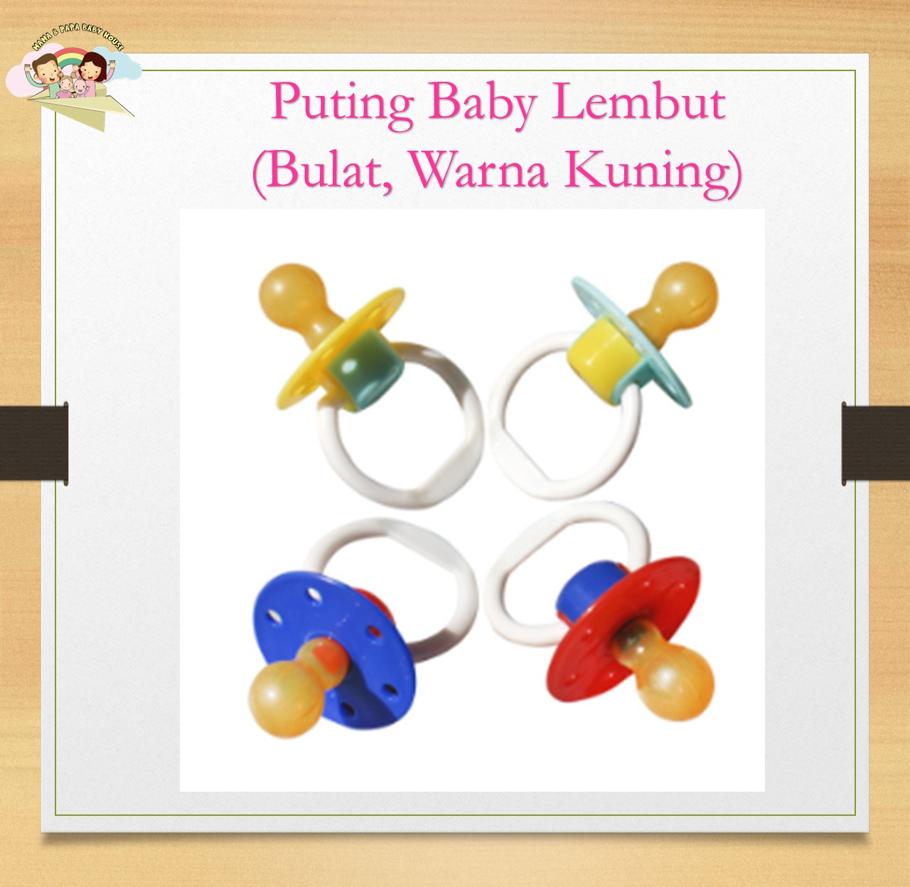 Puting Baby Kuning Bentuk Bulat Latex Soft Soother / Puting Bayi Latex ...