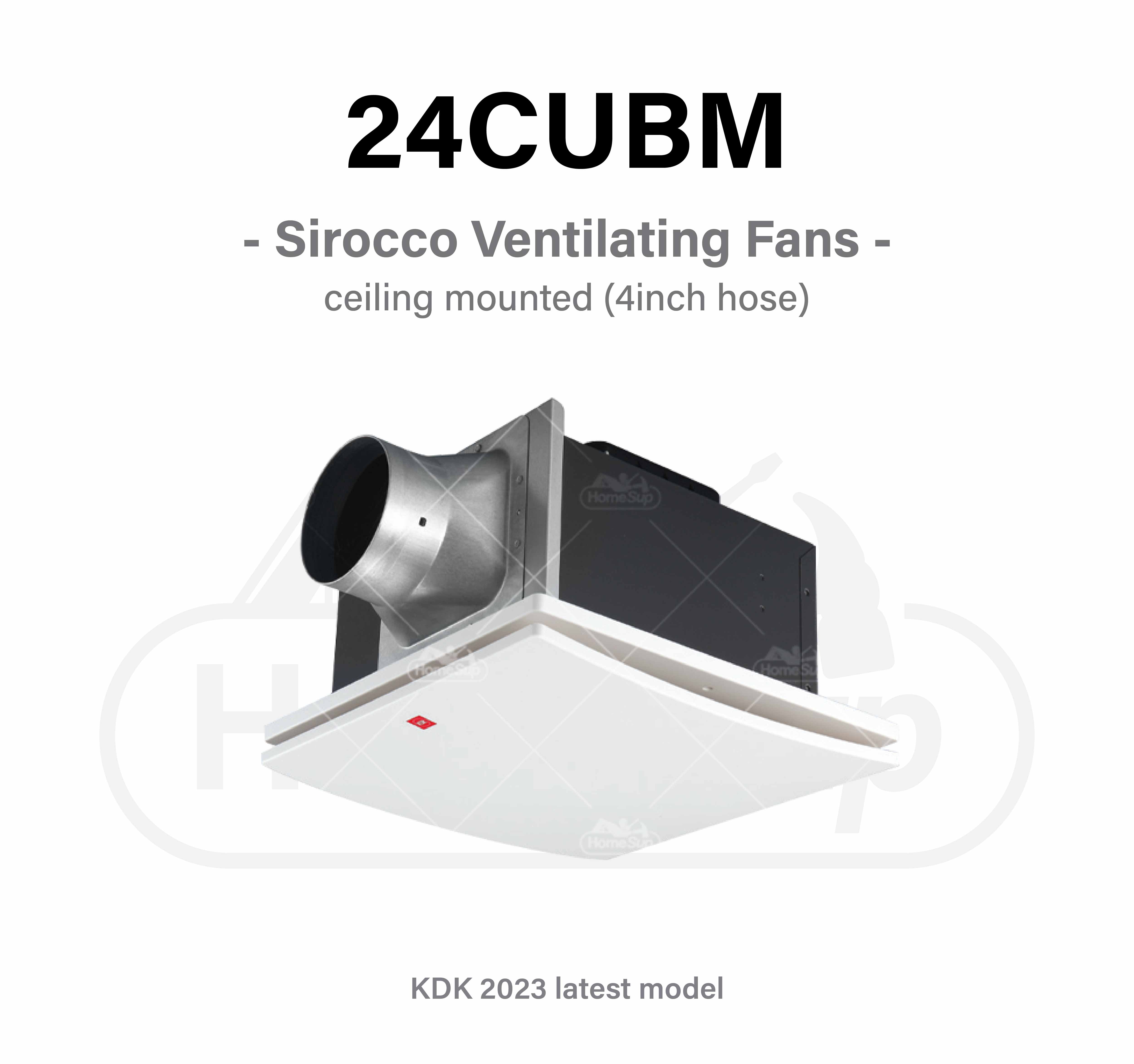 KDK 24Cubm Exhaust Fan – Ceiling Mounted, Duct Type | Sirocco Fan, Cubm ...