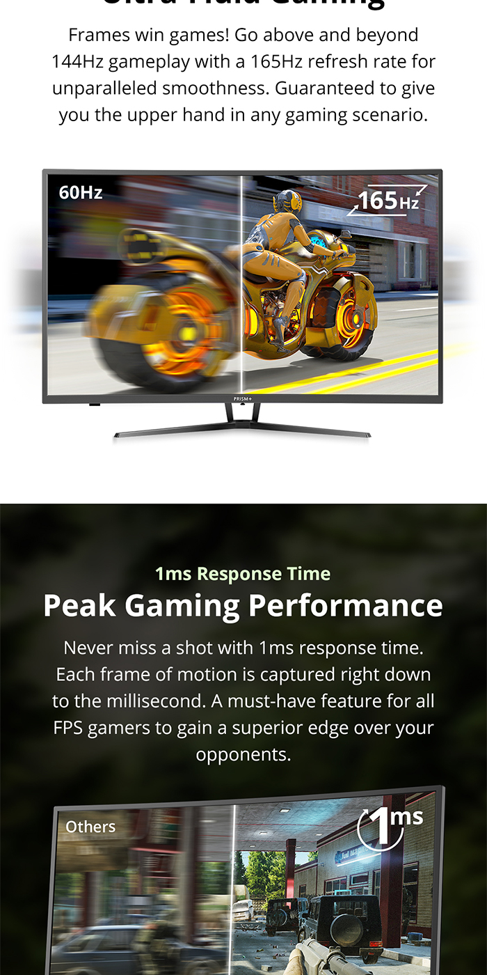 PRISM+ X390 PRO 39" 165Hz 1ms Curved QHD [2560 x 1440] Adaptive-Sync ...