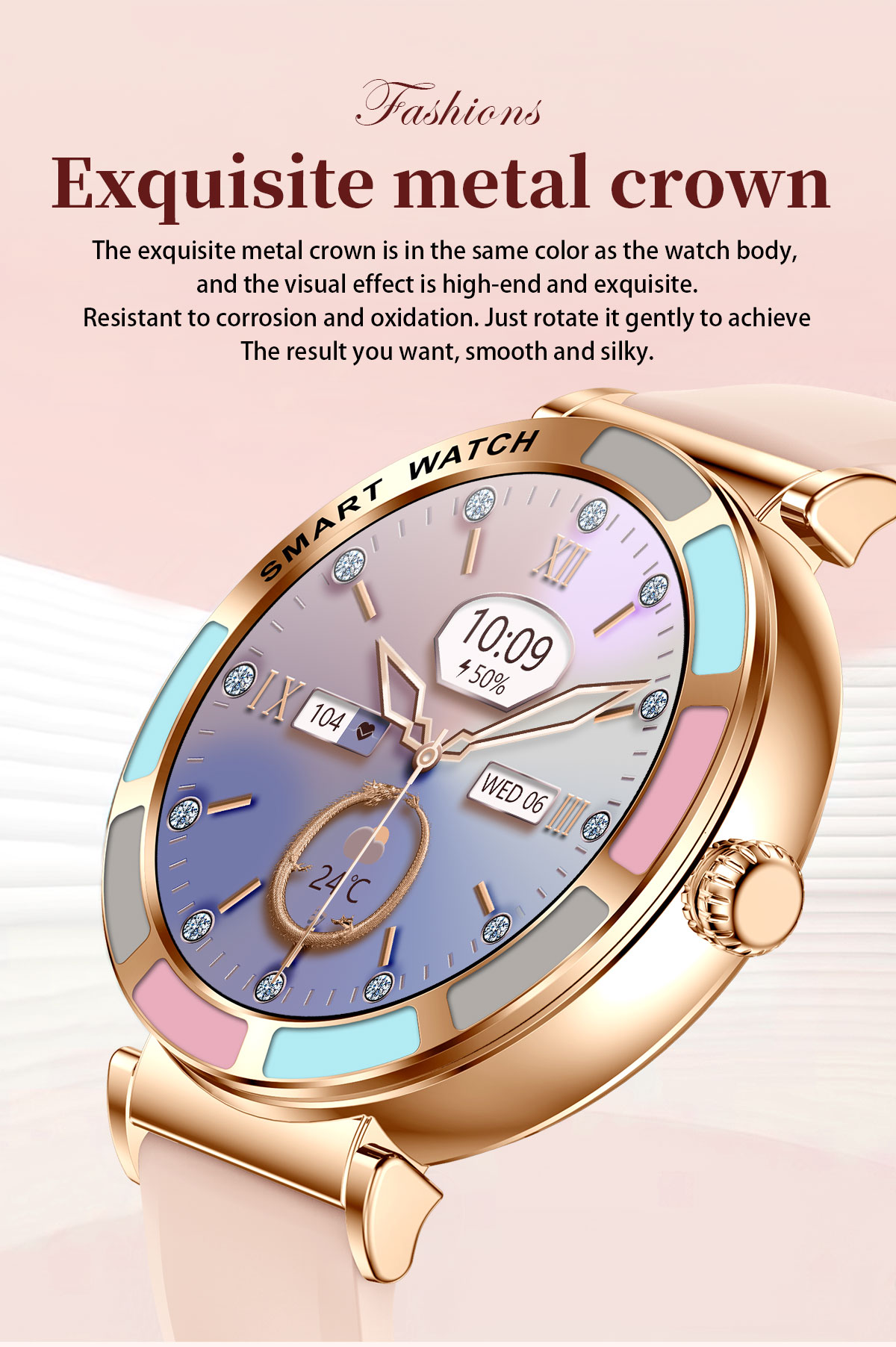 Aolon Lily R2 Smart Watch 41mm Bluetooth Call Custom Watch Face 150 ...