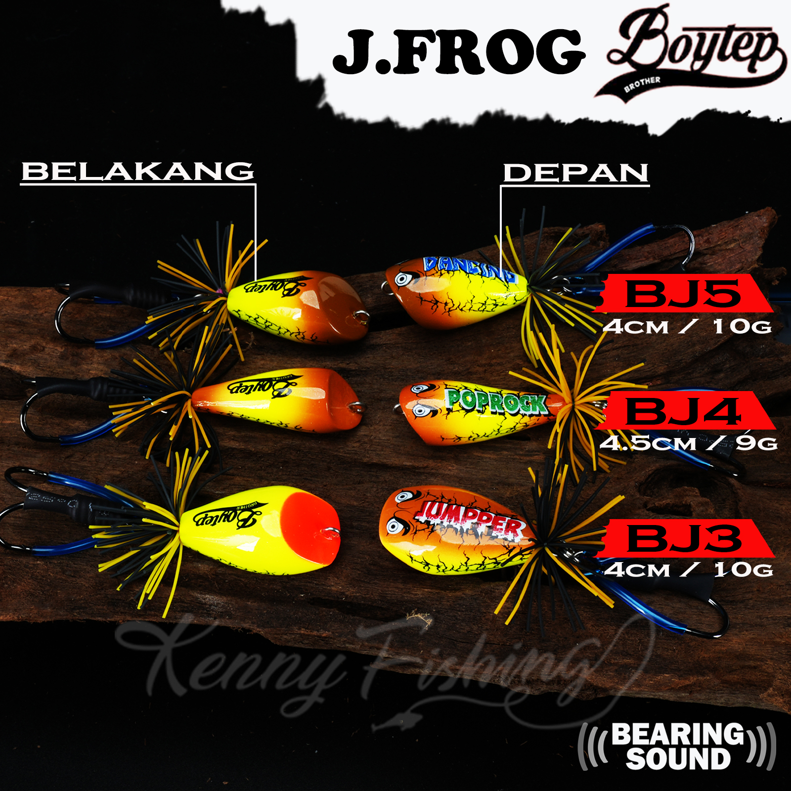 Boytep BJ3 BJ4 BJ5 Thailand | 4cm 4.5cm | Plastic Jump Frog With Bearing Jumper PopRock Dancing ...