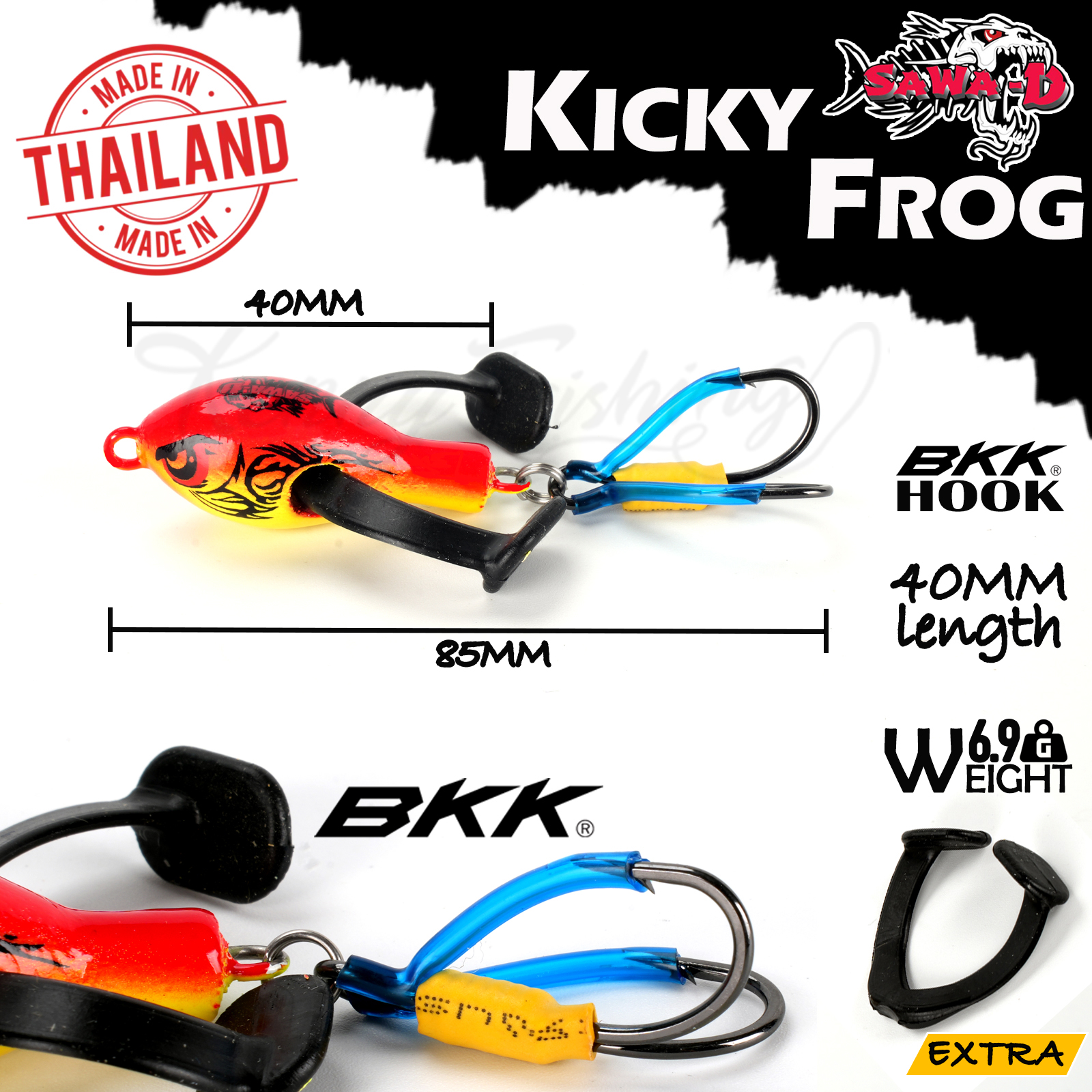 SAWA-D SOFT FROG KICKY (FREE ONE PAIR LEG ) BKK Hook SAWA D 4cm | Shopee Malaysia