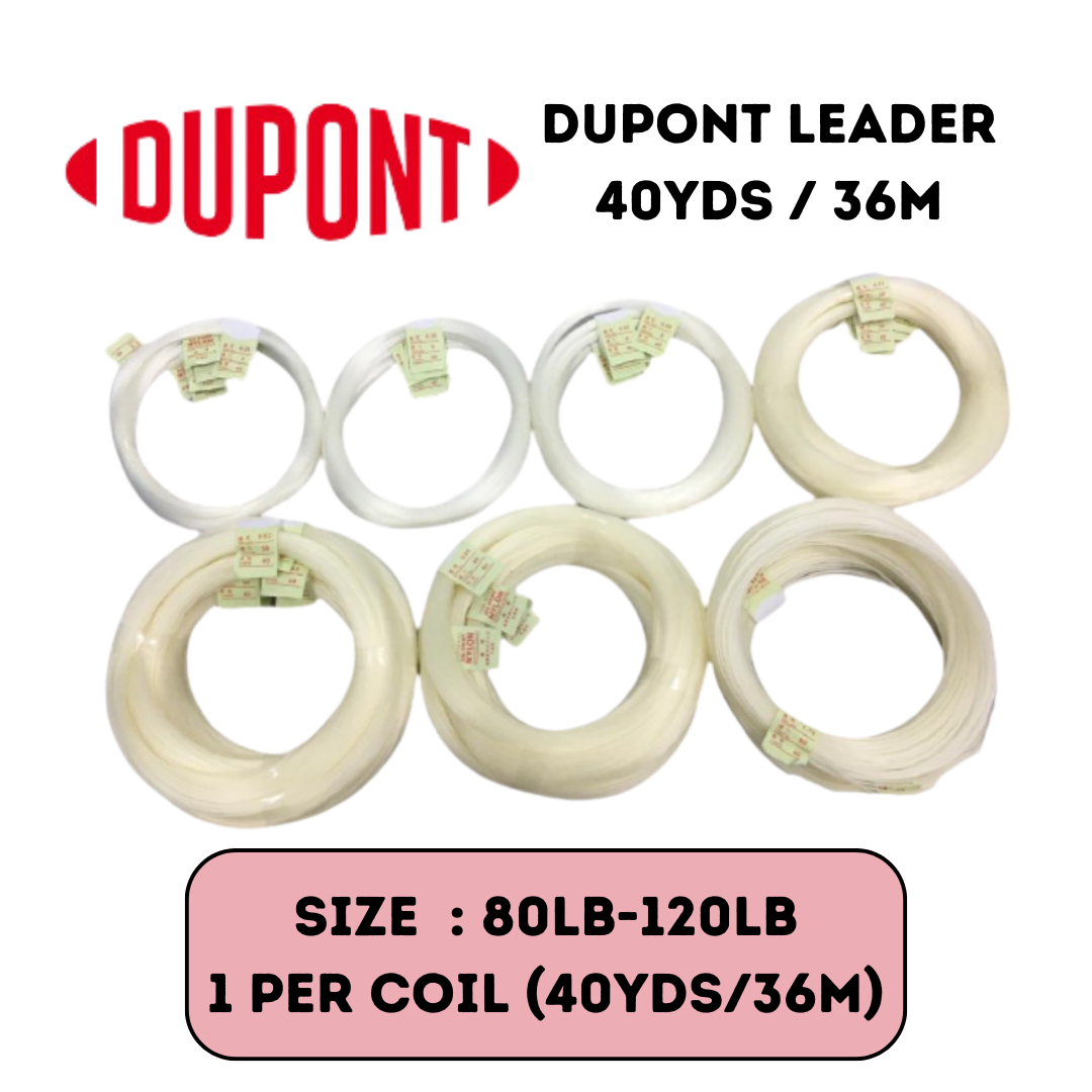 Dupont 40yds Nylon Monofilament Fishing Leader Lines Dupont Tali Leader ...