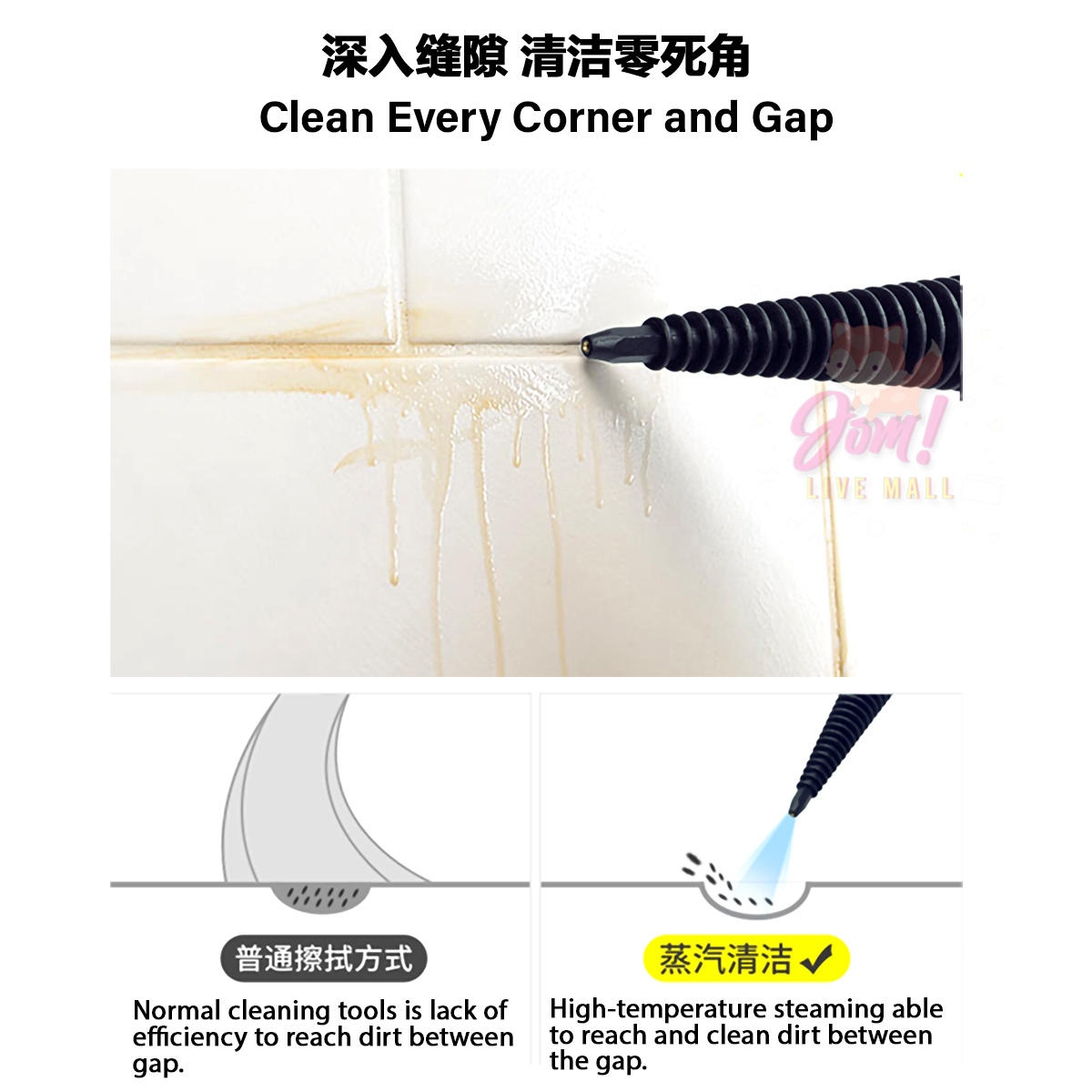 SPIRIT Steam Cleaner High Pressure Machine 1050W Electric Steamer ...