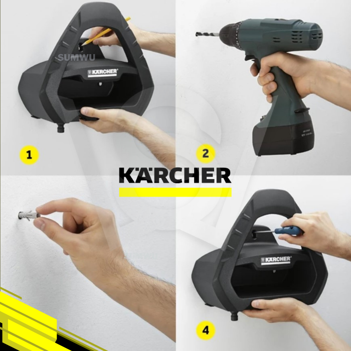 KARCHER HOSE HANGER.PLUS/PREMIUM Heavy Duty Garden Hose Hanging Wall ...