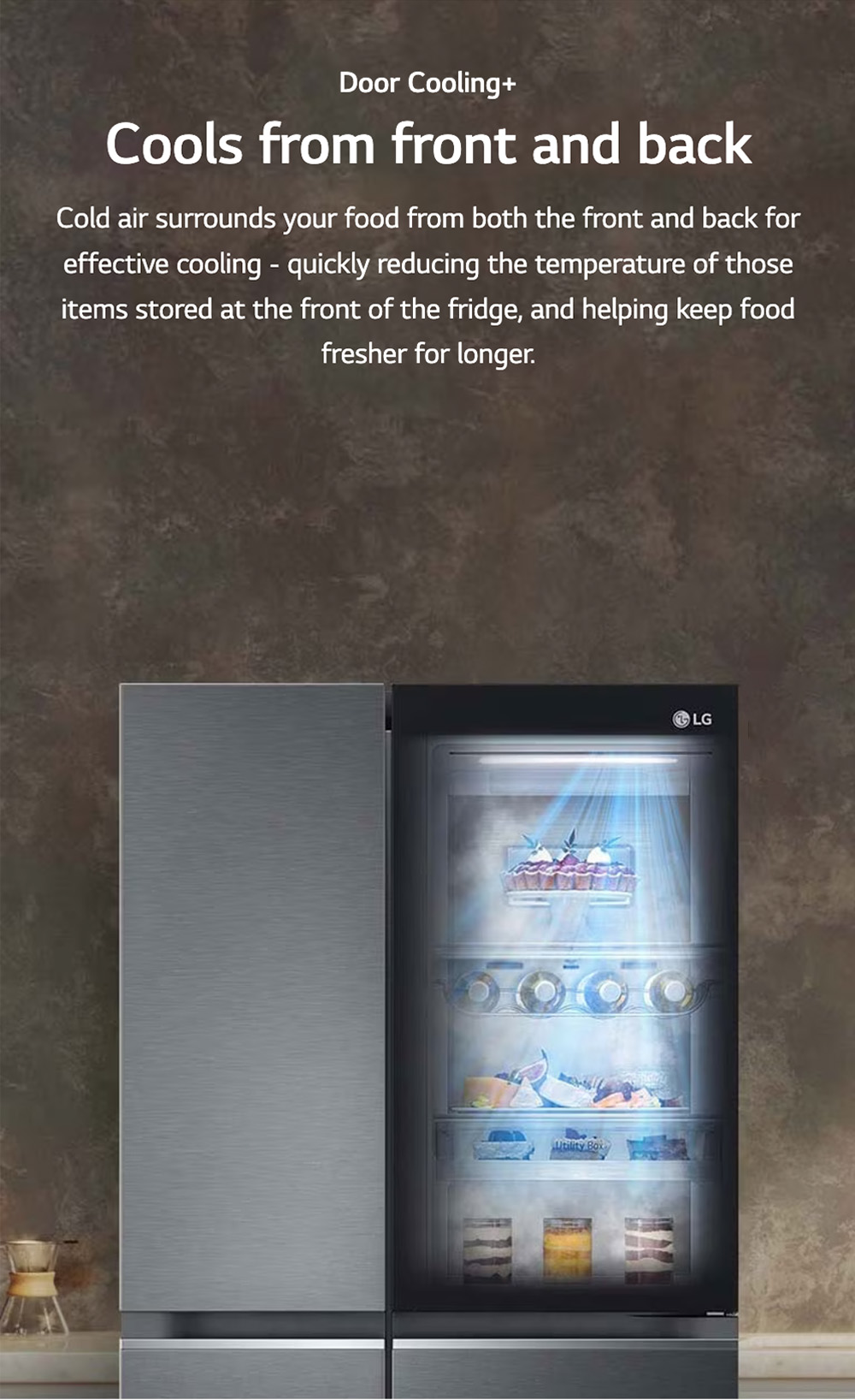 LG 655L Side by Side Fridge in Matte Black Finish GC-V257CQFW | Shopee ...