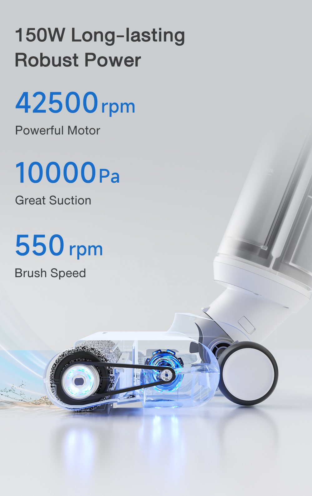 Simplus Wet & Dry Cordless Handheld Vacuum Cleaner Silver Ion ...