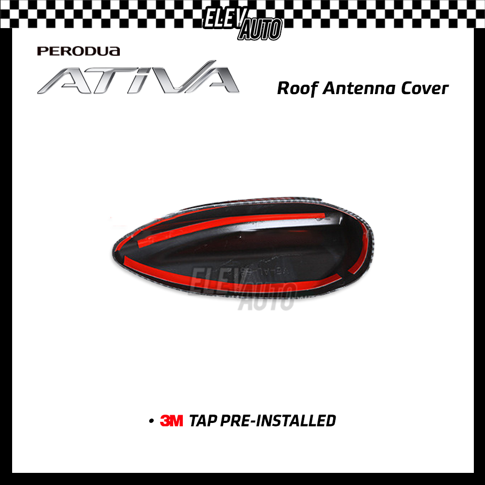Perodua Ativa Roof Antenna Cover Carbon Fiber Black Gear Up Gearup ...