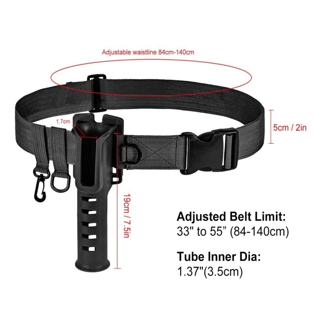 Ajiking Waist Belt Fishing Rod holder Tali Pinggang Joran Pancing Rod ...