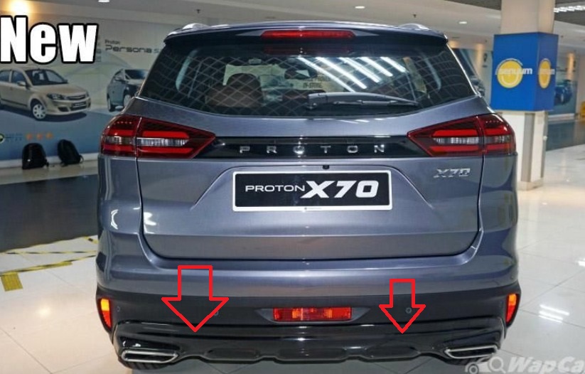 PROTON X70 REAR BUMPER LOWER SKIRT COVER BLACK COLOUR BELAKANG BUMPER ...