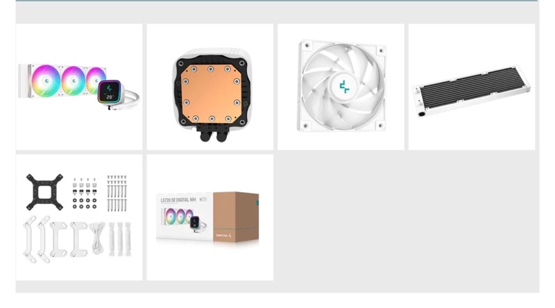 Deepcool LS520 / LS720 SE Digital Black / White Series AiO CPU Cooler ...