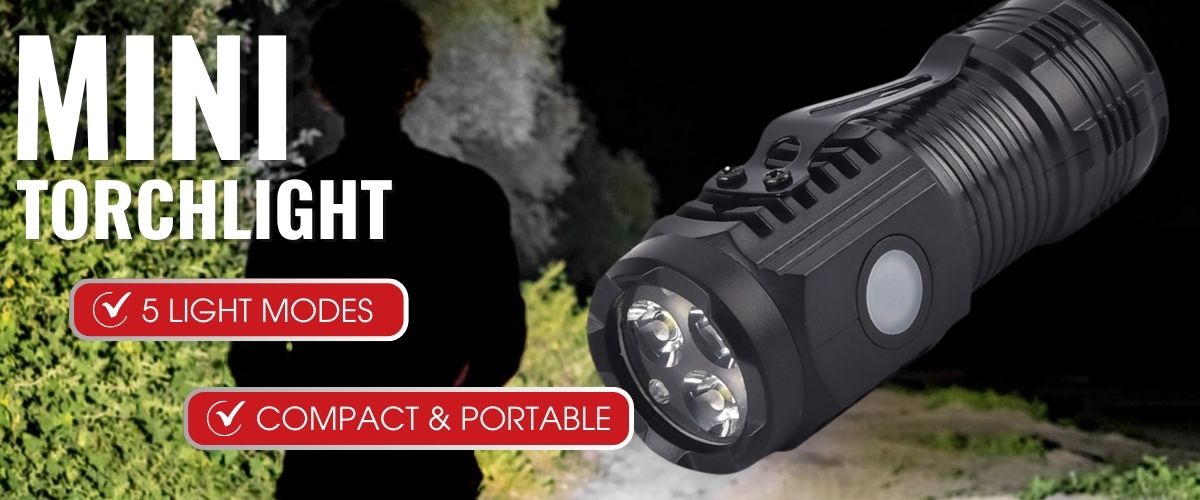 MINI Rechargeable Flashlight High Lumens Super Bright USB-C Charge LED ...