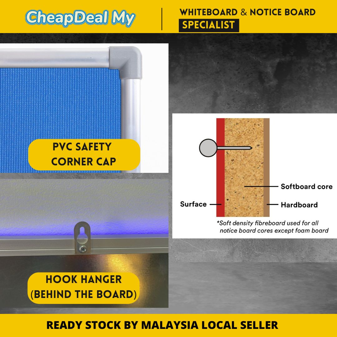 Papan Keyantaan notis kaki beroda /Notice Foam Board With Stand 3x4 3x5 ...