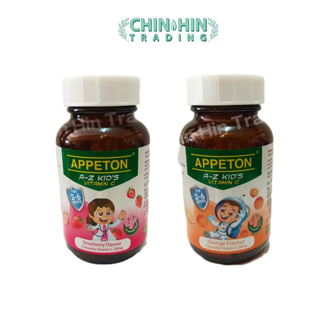 [APPETON] A-Z Kid's Vitamin C for 2-6 years 100 Tablets ( Orange ...