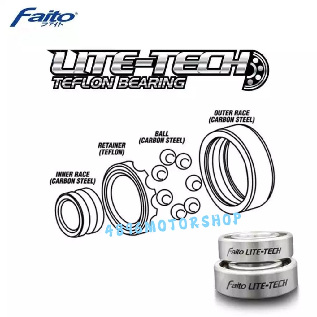 FAITO LITE TECH RACING ENGINE BEARING SET EX5 DREAM WAVE100 WAVE100R ...