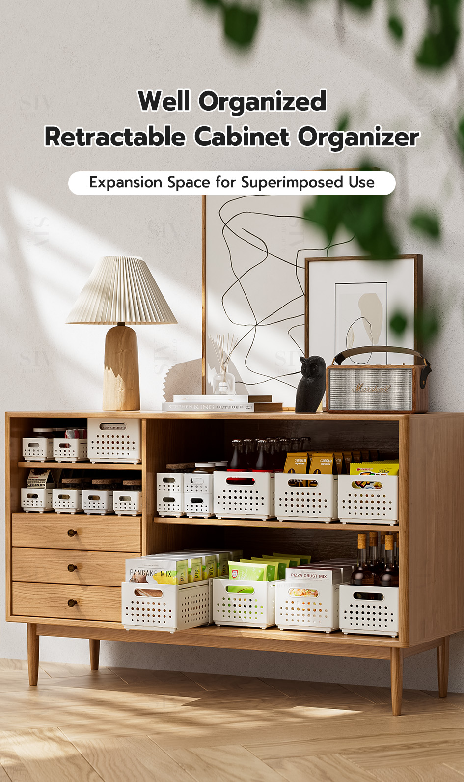 SIV DIY Adjustable Storage Box | 28-48cm Expandable | Multi-Use for ...