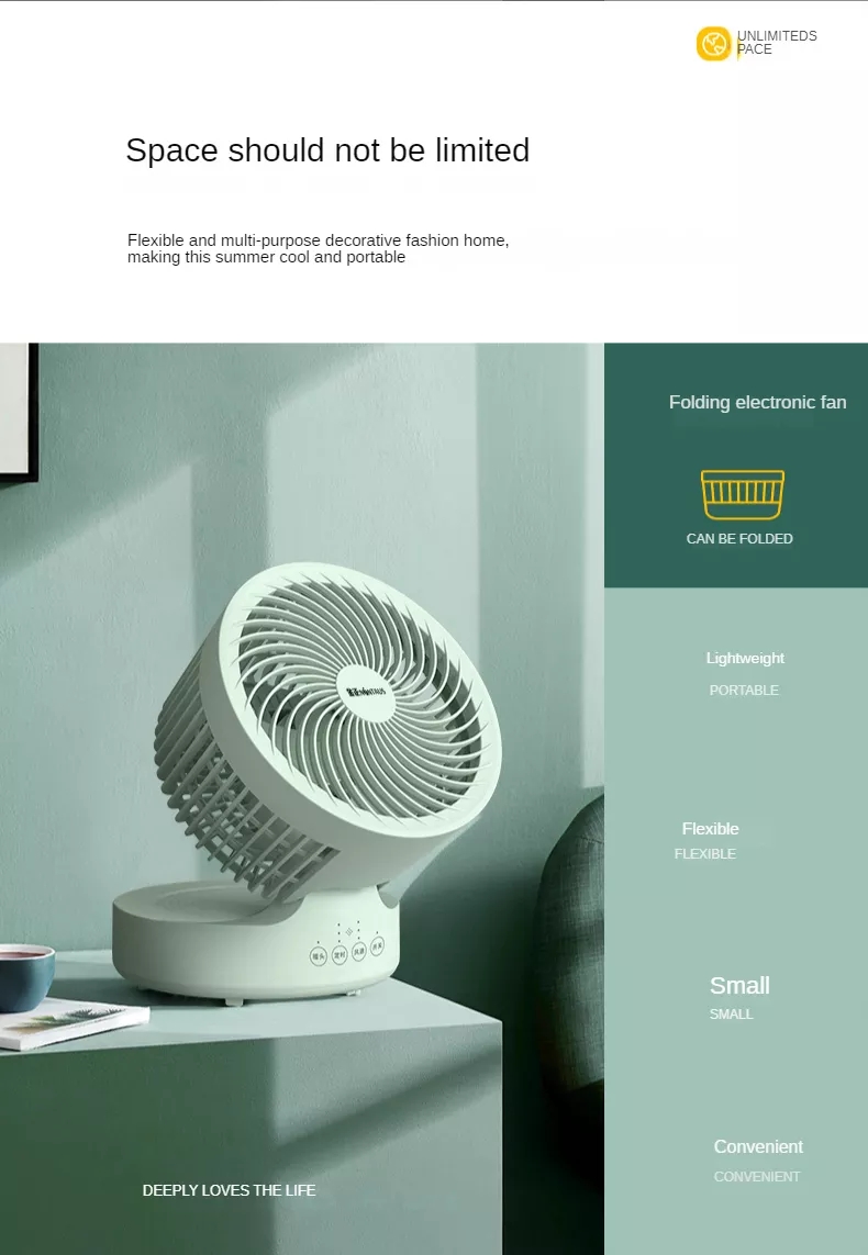 HGV Air Circulation Fan with Remote Control Desktop Fan Silence ...