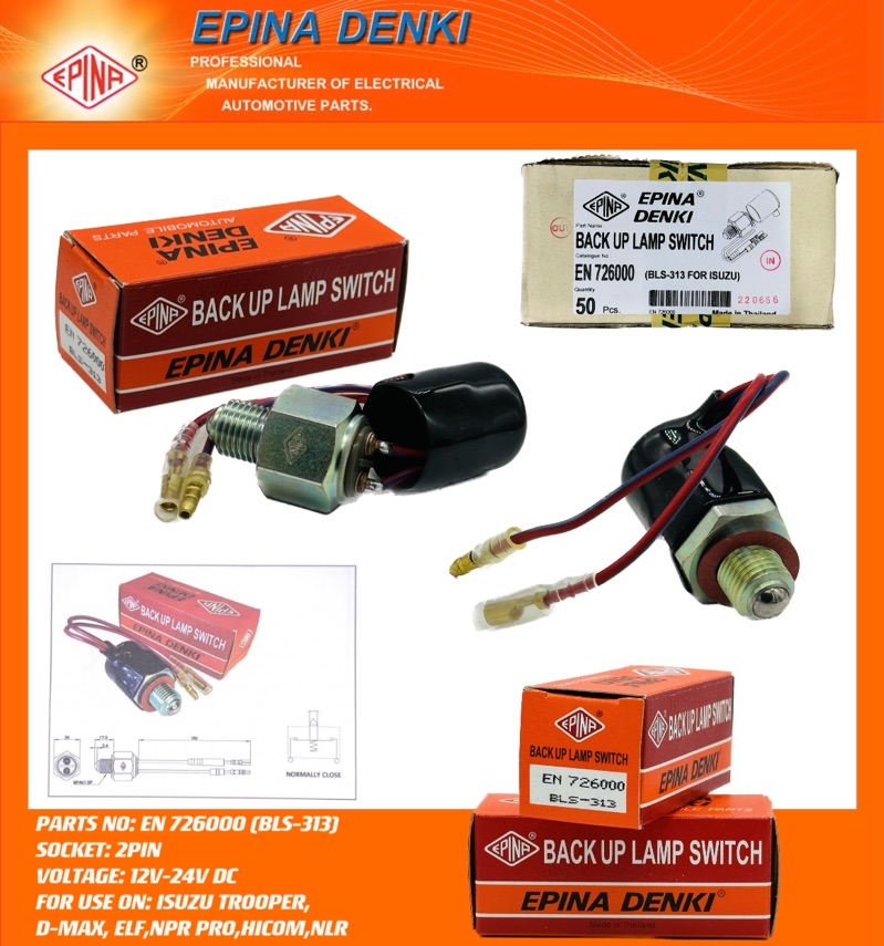 EN726000 BRAND EPINA DENKI BACK UP LAMP SWITCH (REVERSE SWITCH ...