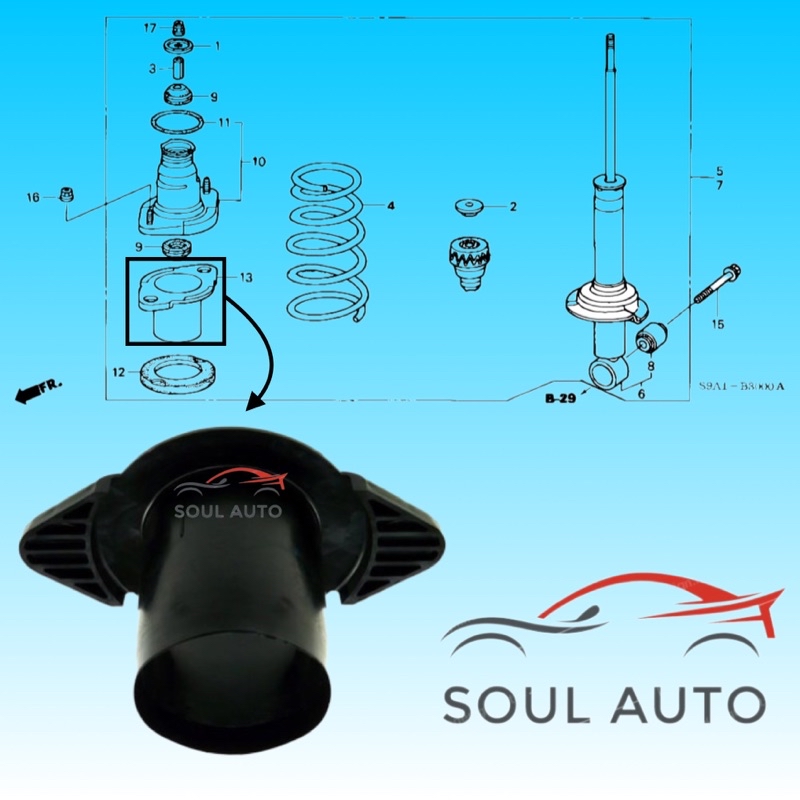 Honda Civic ES S5A CR-V S9A RD5 Stream S7A RN1 RN3 SMA RN6 Rear ...