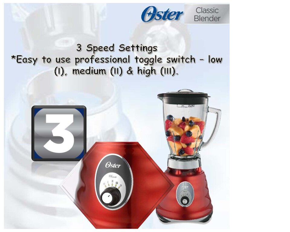 OSTER Classic Chrome Beehive Glass Jar Blender BLST4090 | Shopee Malaysia