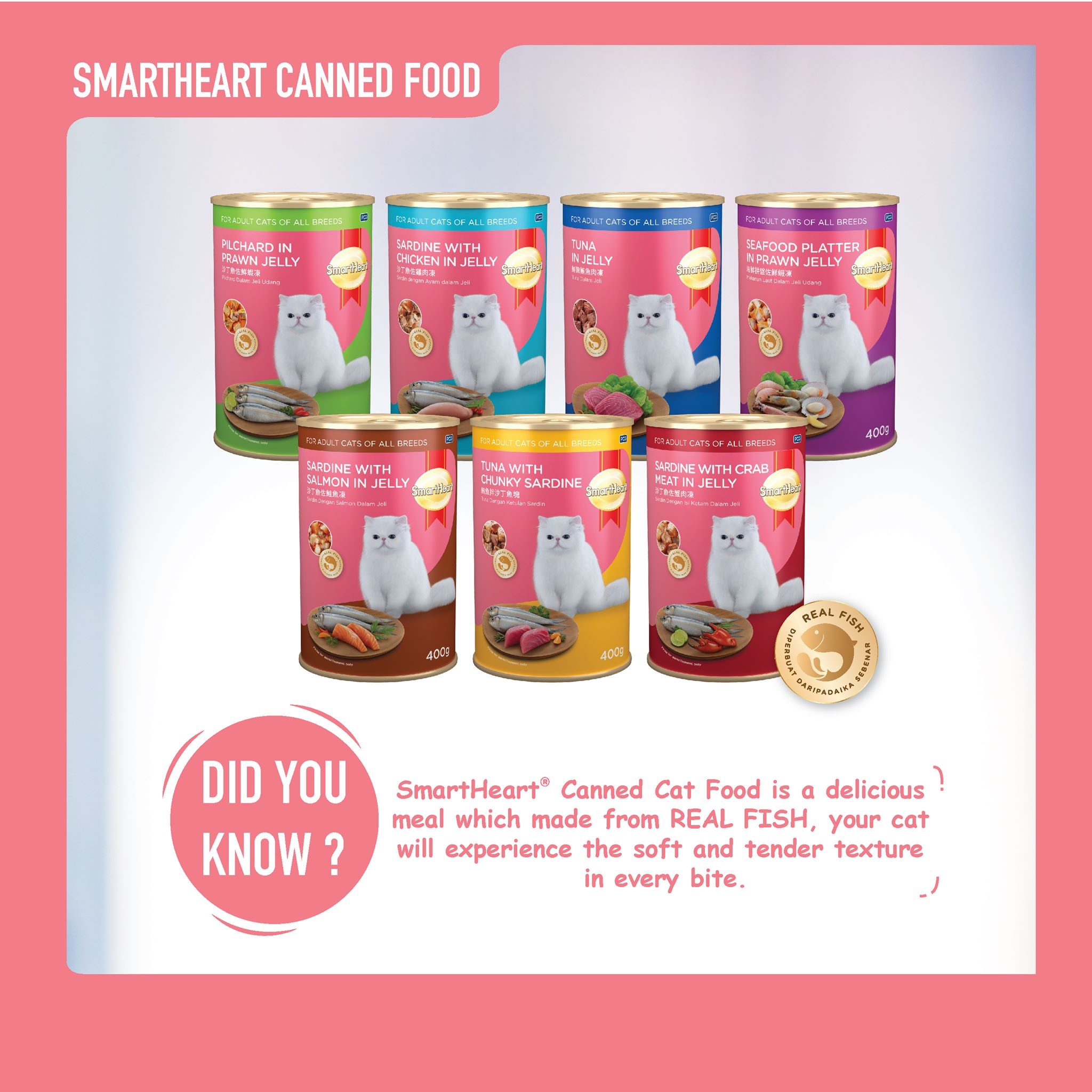 Smart Heart Canned Food / Makanan Kucing Tin 400G | Shopee Malaysia