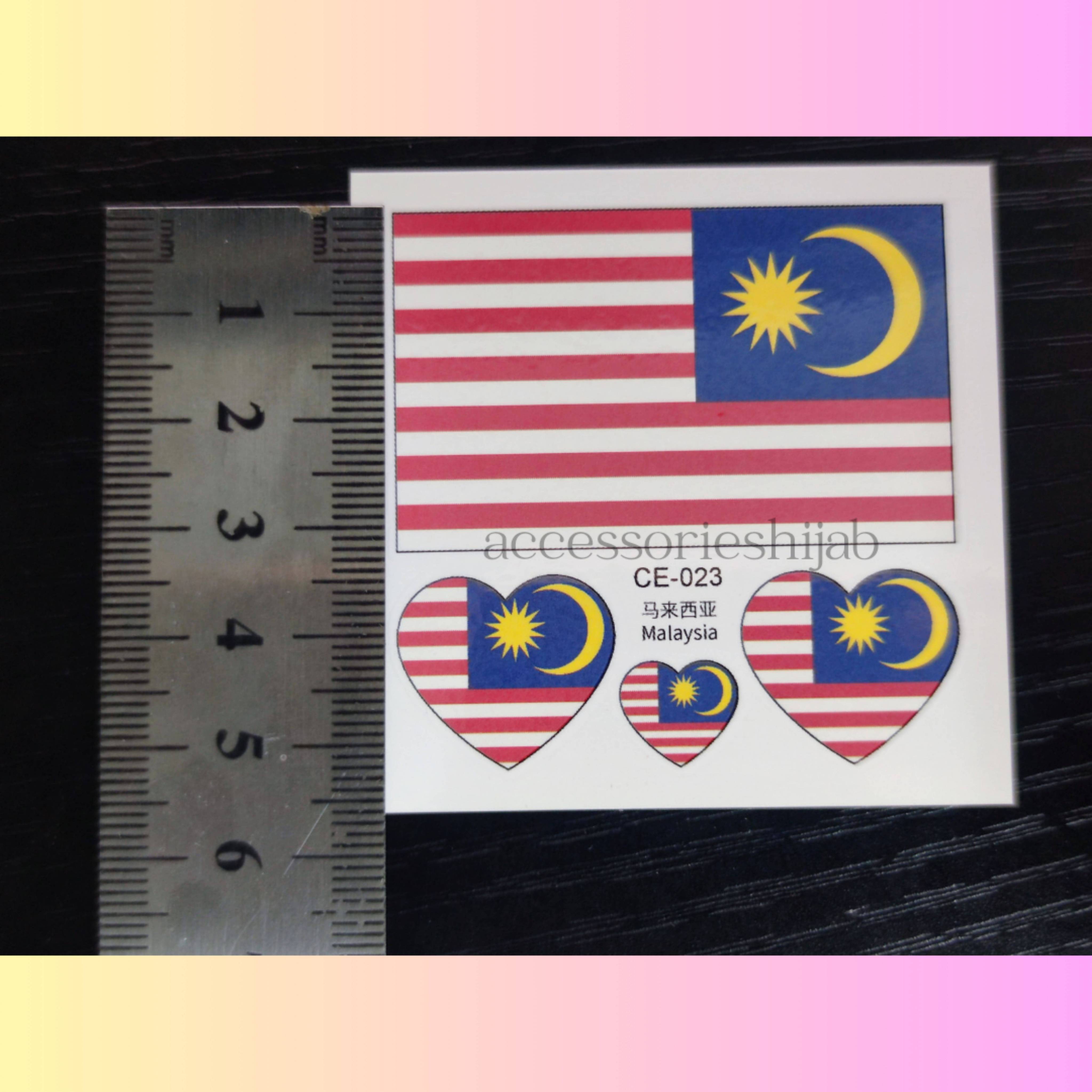 STICKER TATTOO / STICKER PIPI MERDEKA BENDERA MALAYSIA MADANI ...