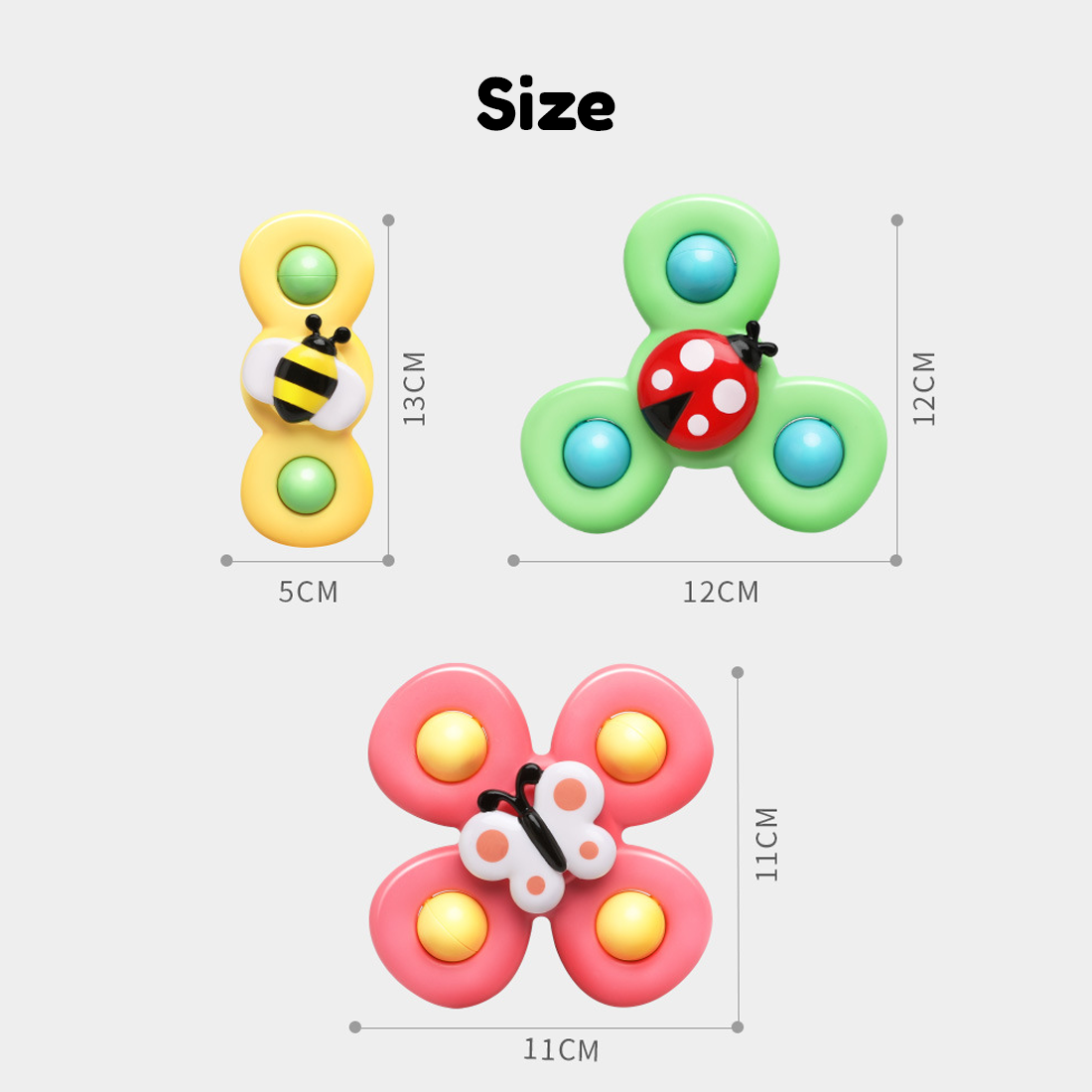 Realeos Baby Kids Spinner Toy Cartoon Bath Toys Finger Spinning ...