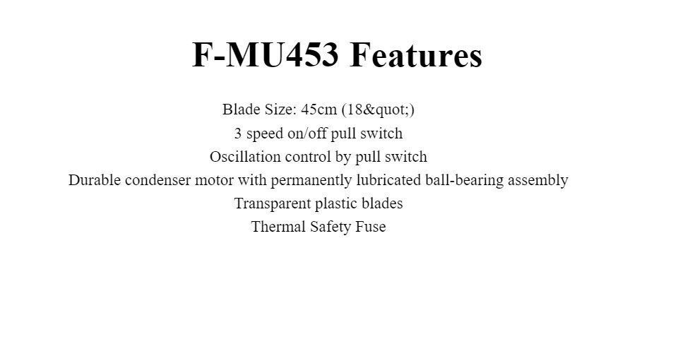 [𝐅𝐑𝐄𝐄 𝐃𝐄𝐋𝐈𝐕𝐄𝐑𝐘] PANASONIC F-MU453 (18") 3 Blades WALL FAN 3 Speed ...