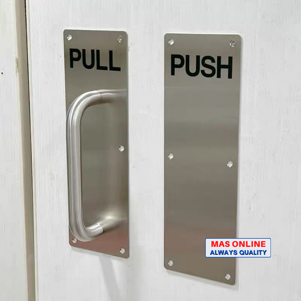 MASONLINE Stainless Steel Push and Pull Door Handle Set Entrance Door ...