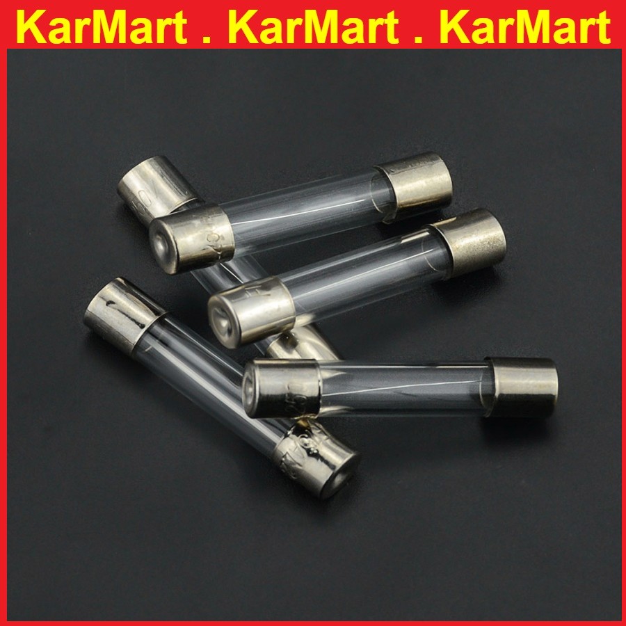 Glass Fuse Fius Kaca 5A 10A 15A 20A 25A 30A Glass Tube Fuse 12V 6mm x 30mm 12V Car Glass Fuse ...