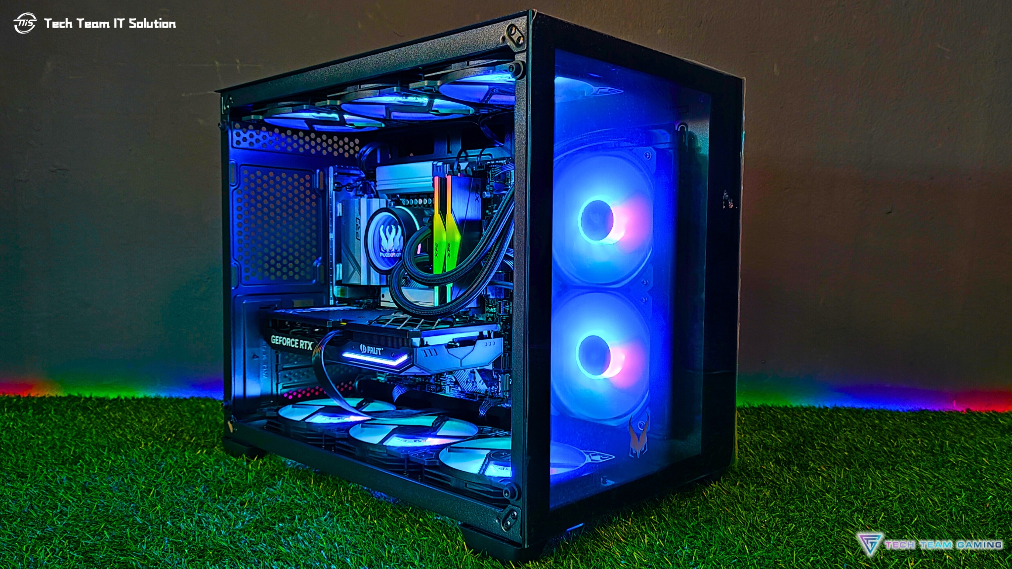 Invasion GT-DB MATX Gaming PC Case with ARGB Fans - Black / White ...