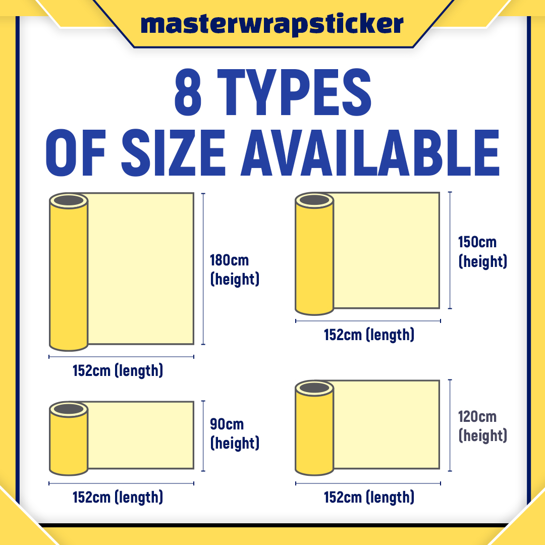 PREMIUM ULTRA GLOSSY CAR VINYL FILM STICKER WRAP(152CM-360CM BIG SIZE ...