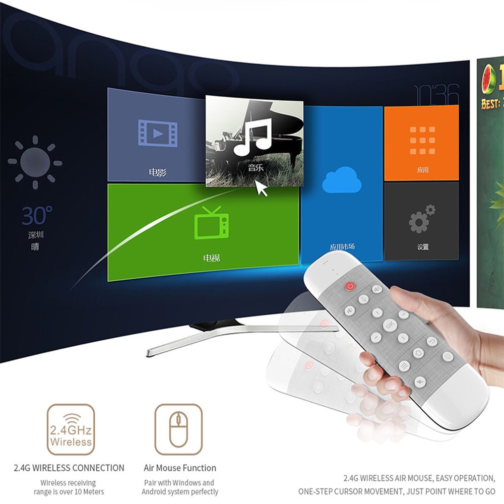 Q40 Voice Control Remote Air Mouse + Touchpad + Voice Input for TV Box Mini PC Computer Laptop ...