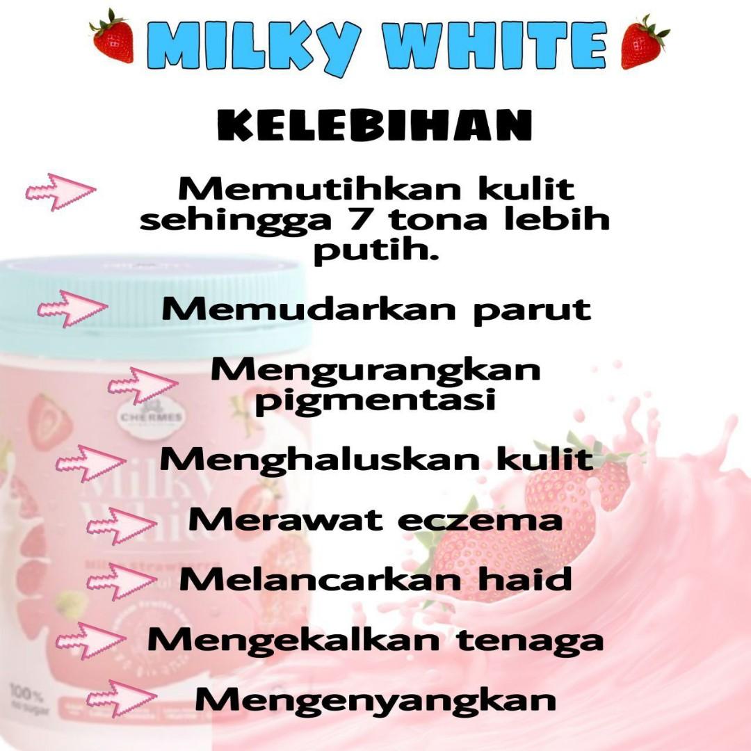 MILKY WHITE CHERMES SUSU PUTIH STRAWBERRY KULIT IDAMAN 500GRAM [100% ...