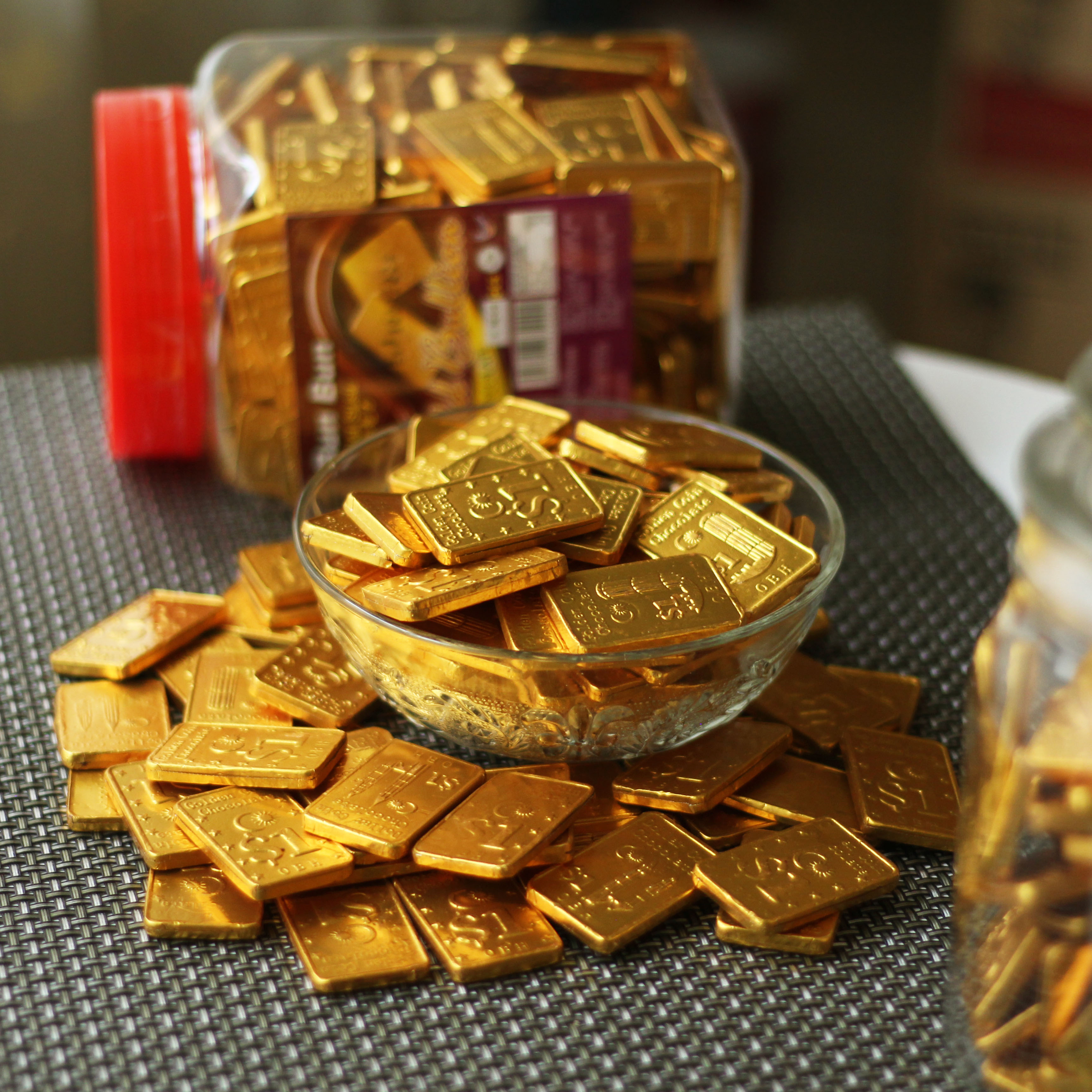 Gold Coin Chocolate / Mini Gold Coin / Gold Bar Chocolate / Door Gift ...