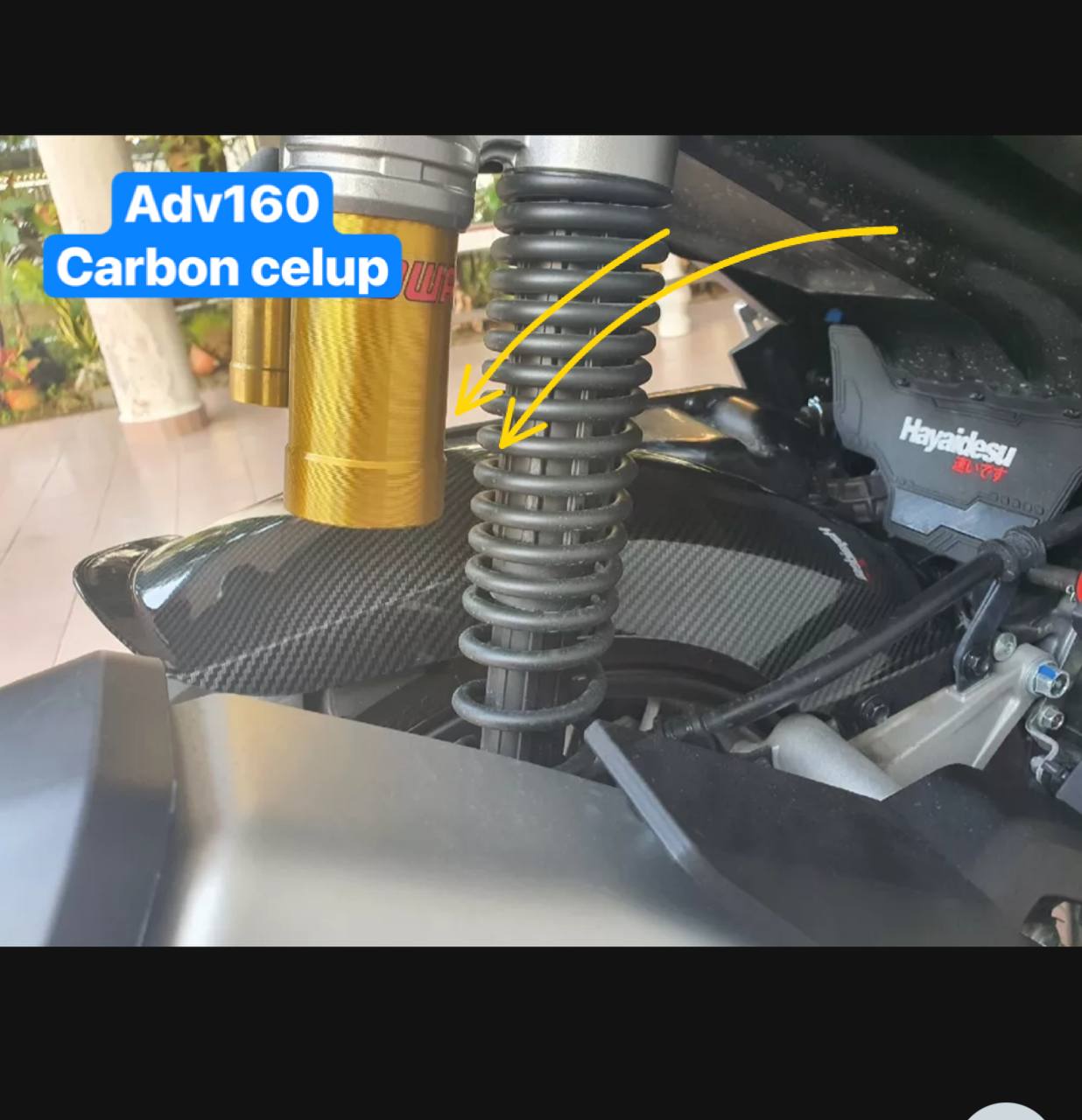 ADV160 Rear Hugger Carbon Black Tyre Inner Fender ADV 160 Mudguard ...