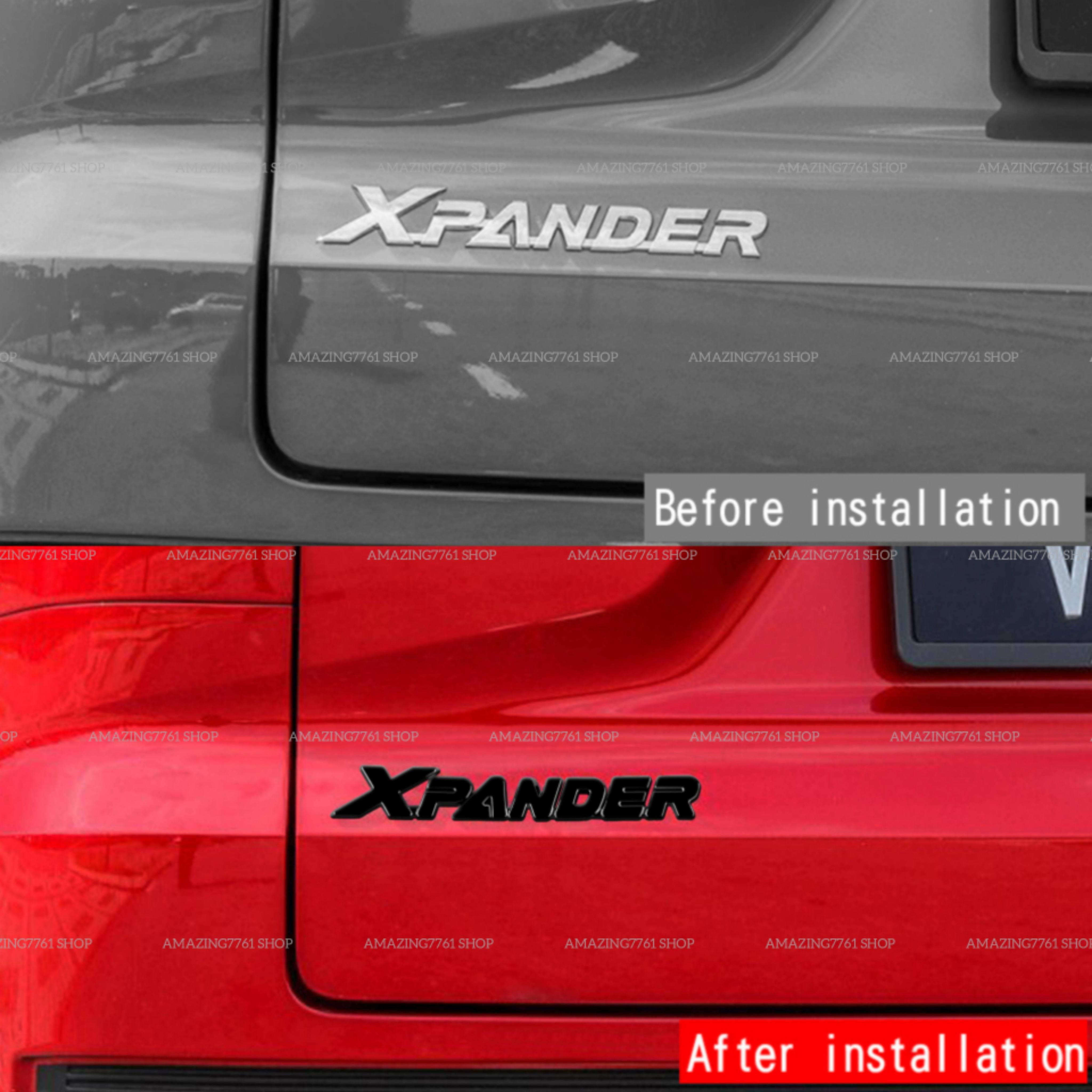 AMAZING MITSUBISHI XPANDER CAR REAR XPANDER LOGO EMBLEM FRAME COVER ...