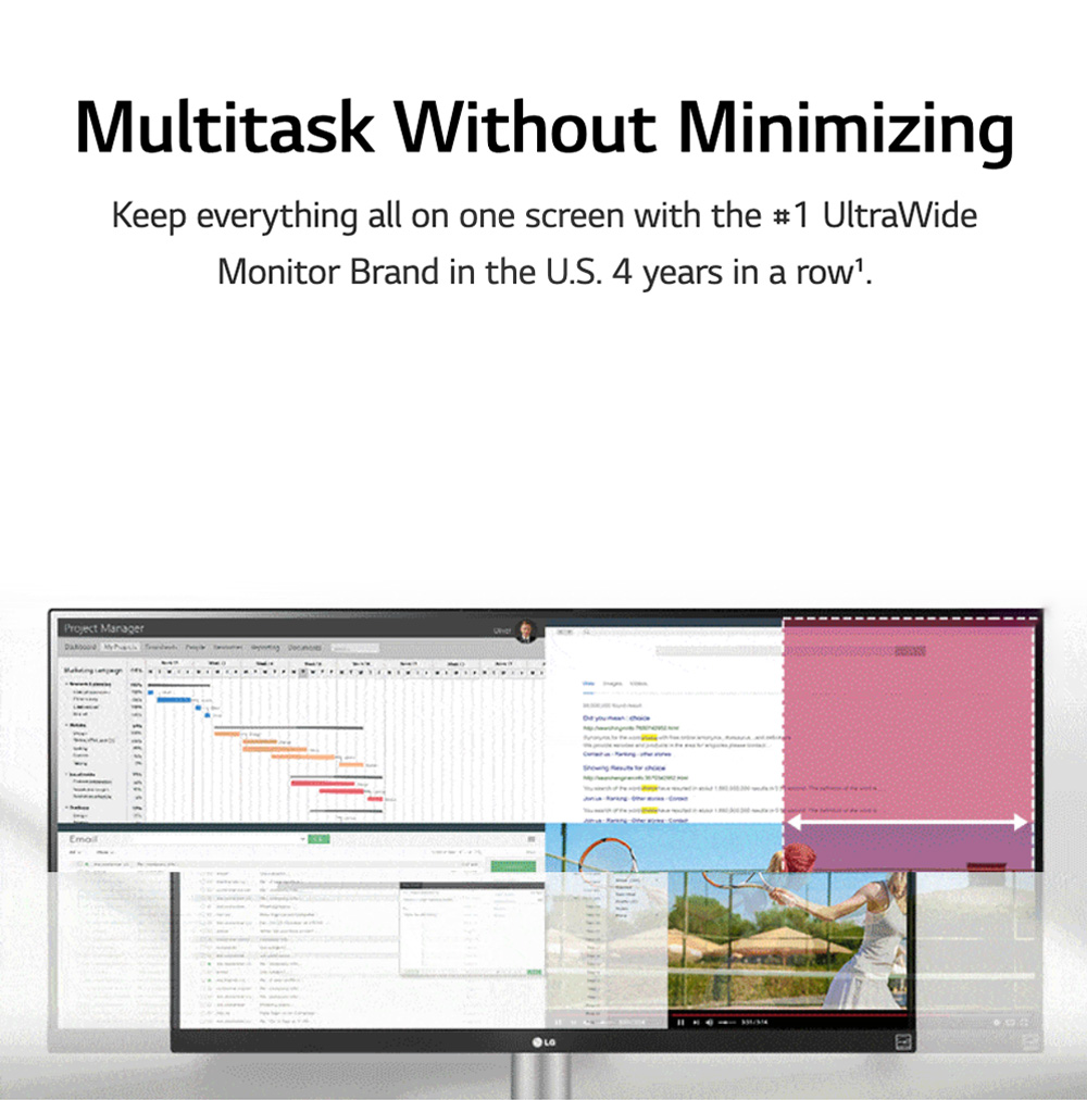LG 34” 34WQ650 IPS FHD DisplayHDR 400 FreeSync Build In Speaker Type-C ...