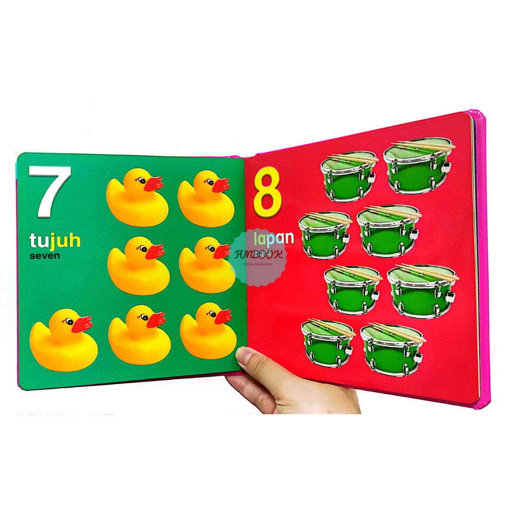 [FUNBOOK] Gembira Belajar Abjad, Nombor, Binatang, Jawi, 100 Perkataan ...