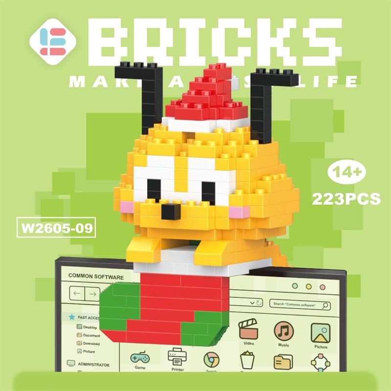 3D Mini Building Computer Block Cute Beautiful Character Model Nano ...