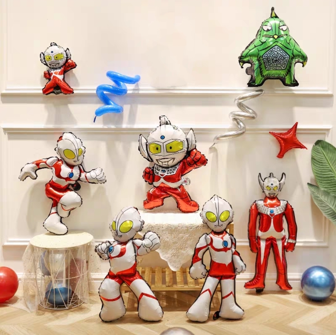 Cartoon Ultraman Theme Birthday Foil Balloon design banner birthday 卡通 ...