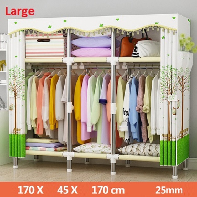 Clothes Wardrobe Stainless Steel Pipe/Portable Wardrobe Clothes Storage ...