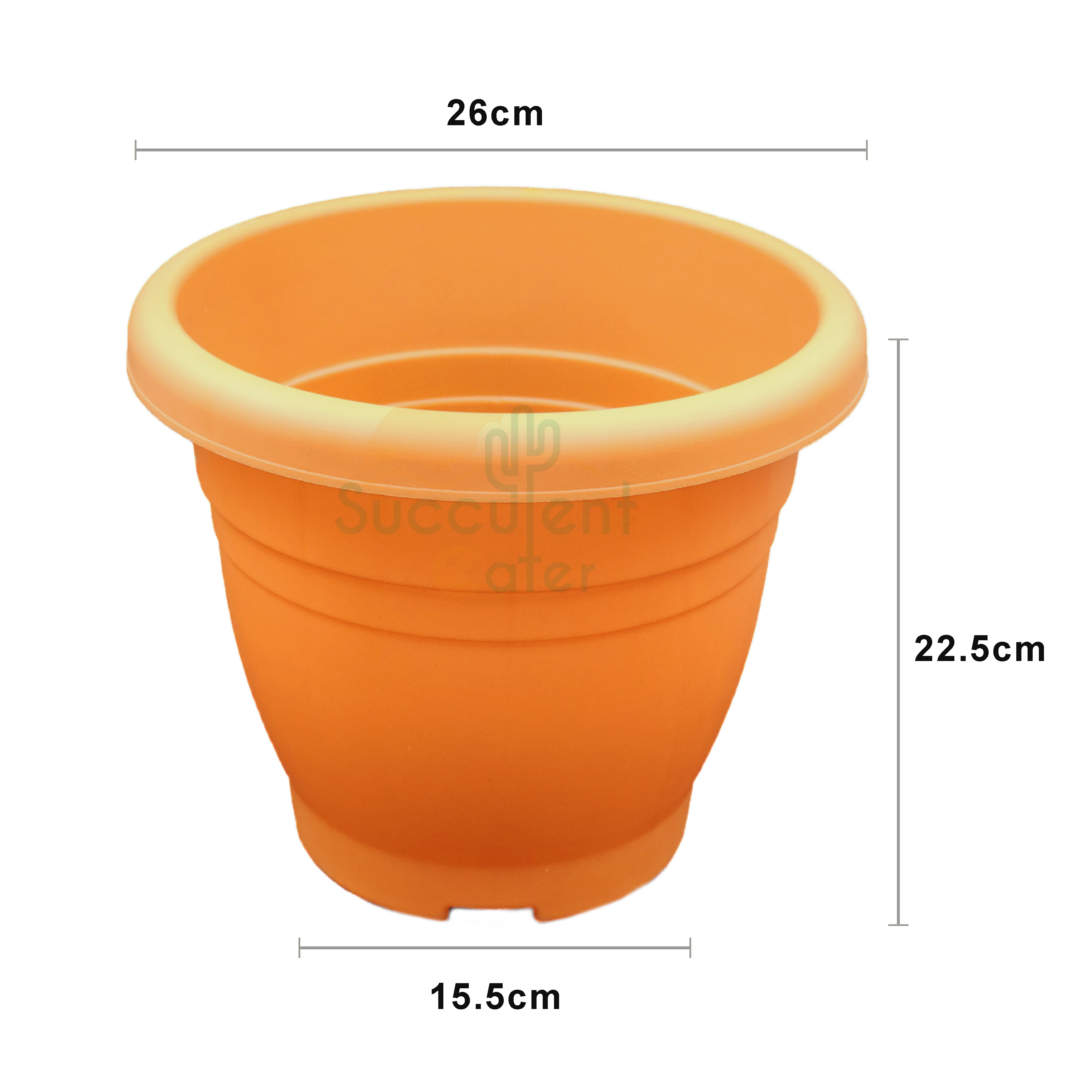 26cm Octo Plastic Flower Pot Bunga Pasu Pot 260 Decoration Transparent ...